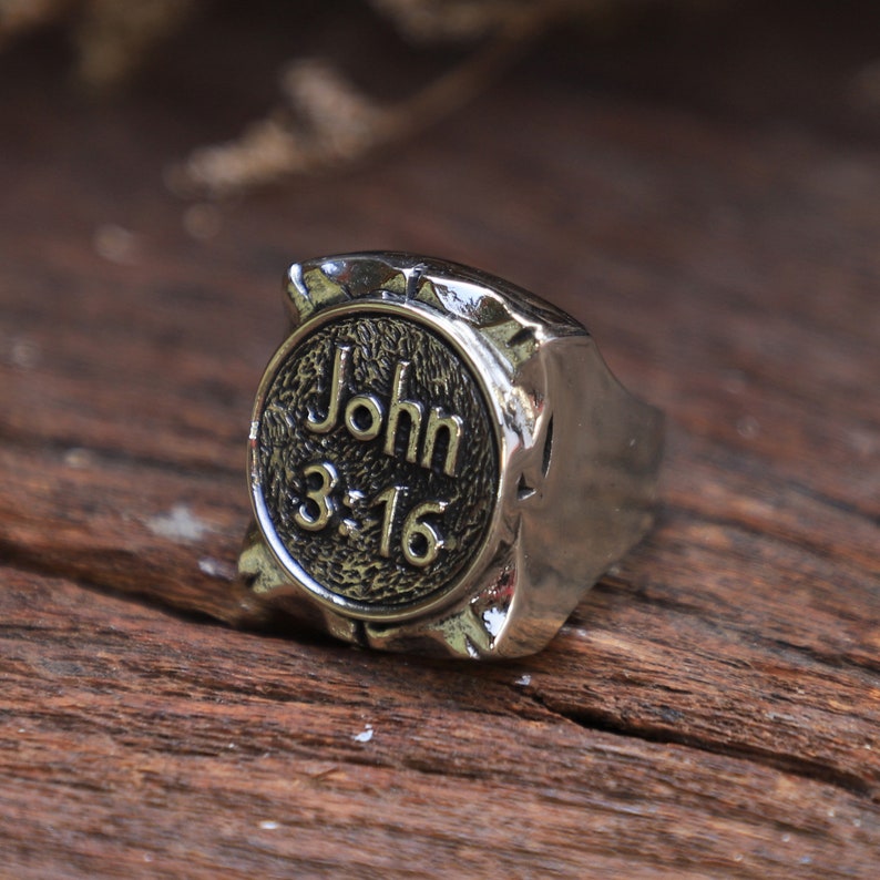 John 3:16 Ring for Men Made of Sterling Silver 925 Mexican | Etsy