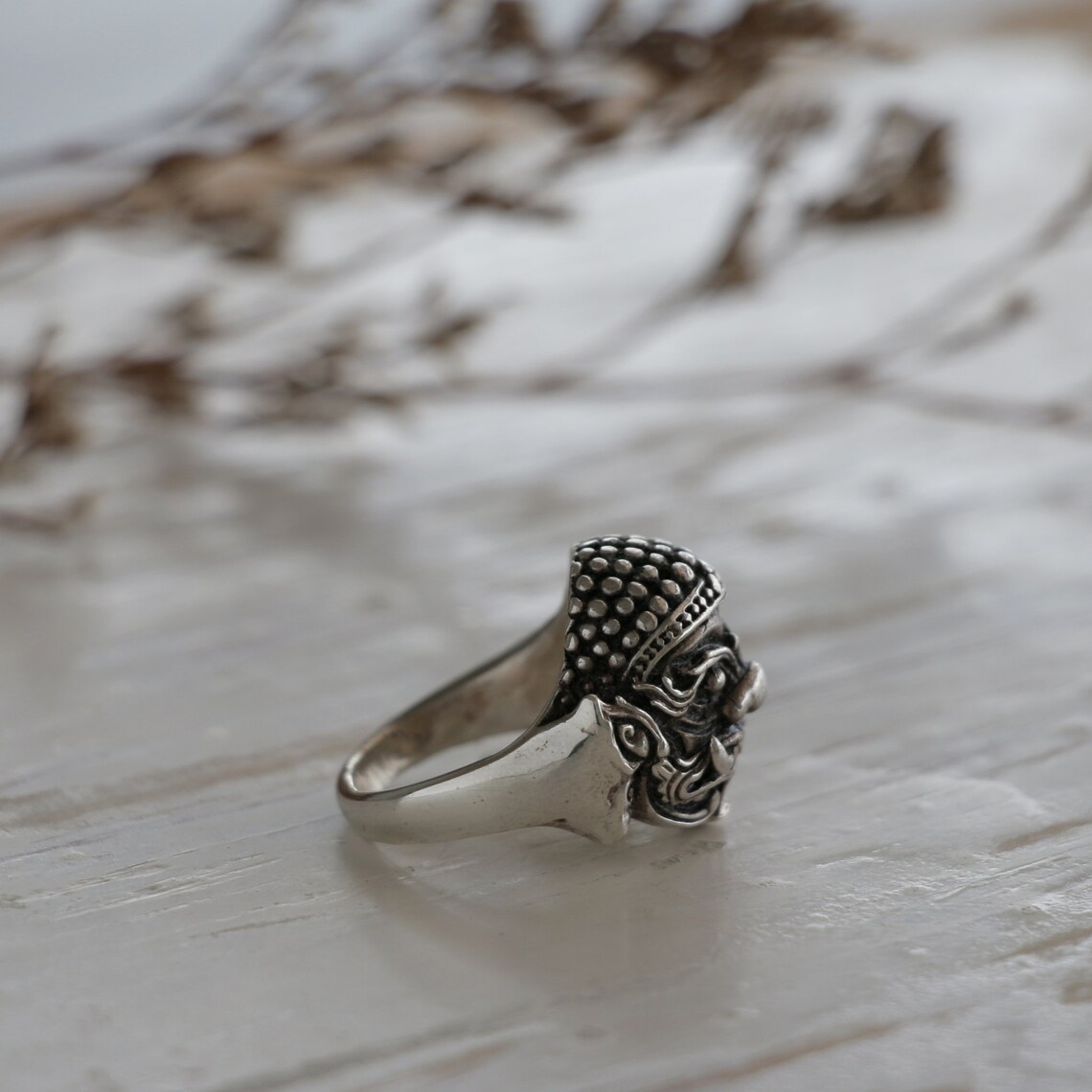 Ramayana monster ring for unisex made of sterling silver 925 | Etsy