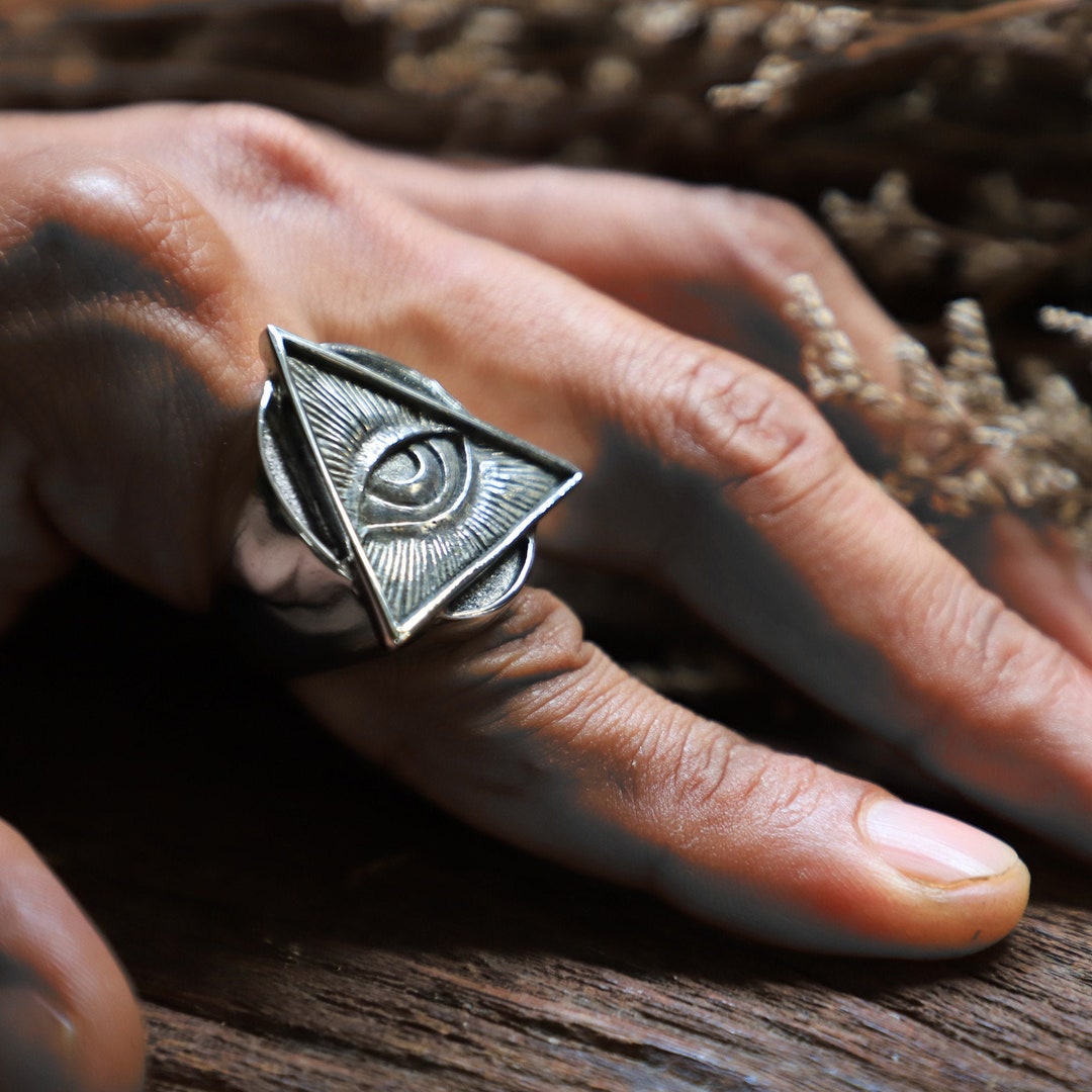 Masonic Ring for Men Made of Sterling Silver 925 Punk - Etsy