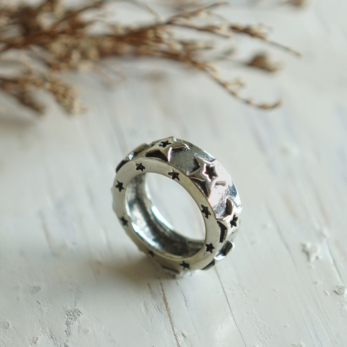 Western star ring for men made of sterling silver 925 cowboy | Etsy