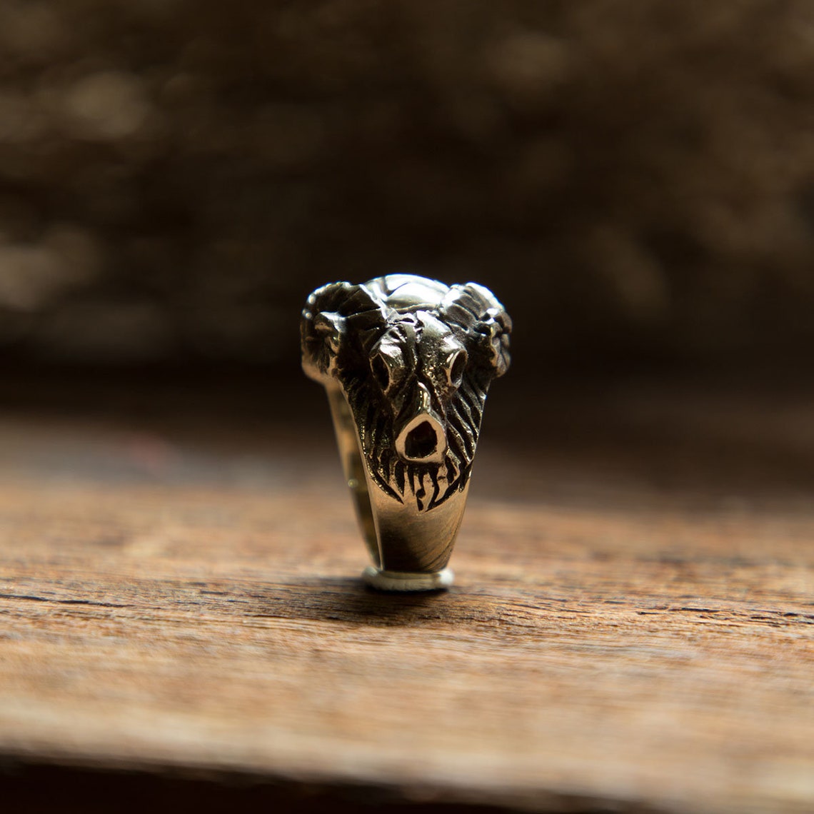 Pentagram Goat Ring for Men Made of Sterling Silver 925 | Etsy