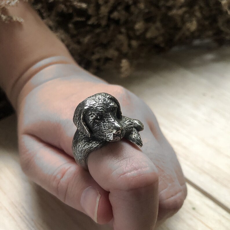 Labrador Retriever Dog Ring for Unisex Made of Sterling Silver - Etsy