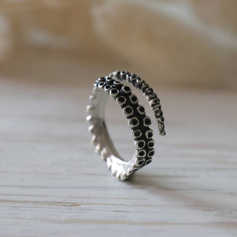 Tentacle Octopus Ring for Unisex Made of Sterling Silver 925 - Etsy
