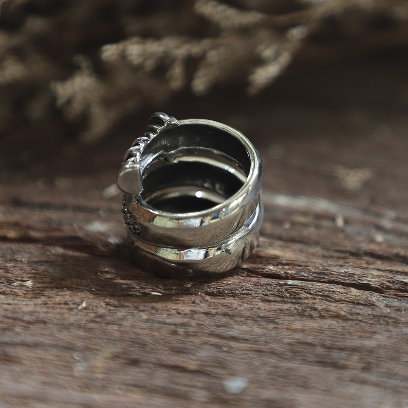 Samurai Sword Ring for Men Made of Sterling Silver 925 Japanese Style ...