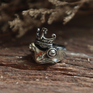 Frog Prince Ring for Man Made of Sterling Silver 925 Biker Style - Etsy