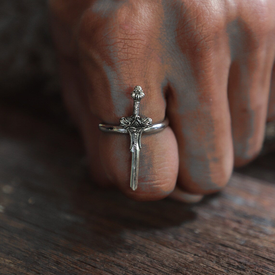 Medieval Sword Ring for Men Made of Sterling Silver 925 Viking - Etsy India