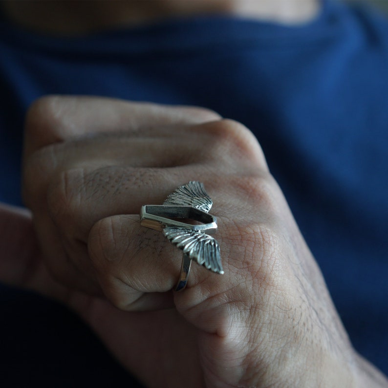 Coffin Angel Wings Ring for Women Made of Sterling Silver 925 | Etsy