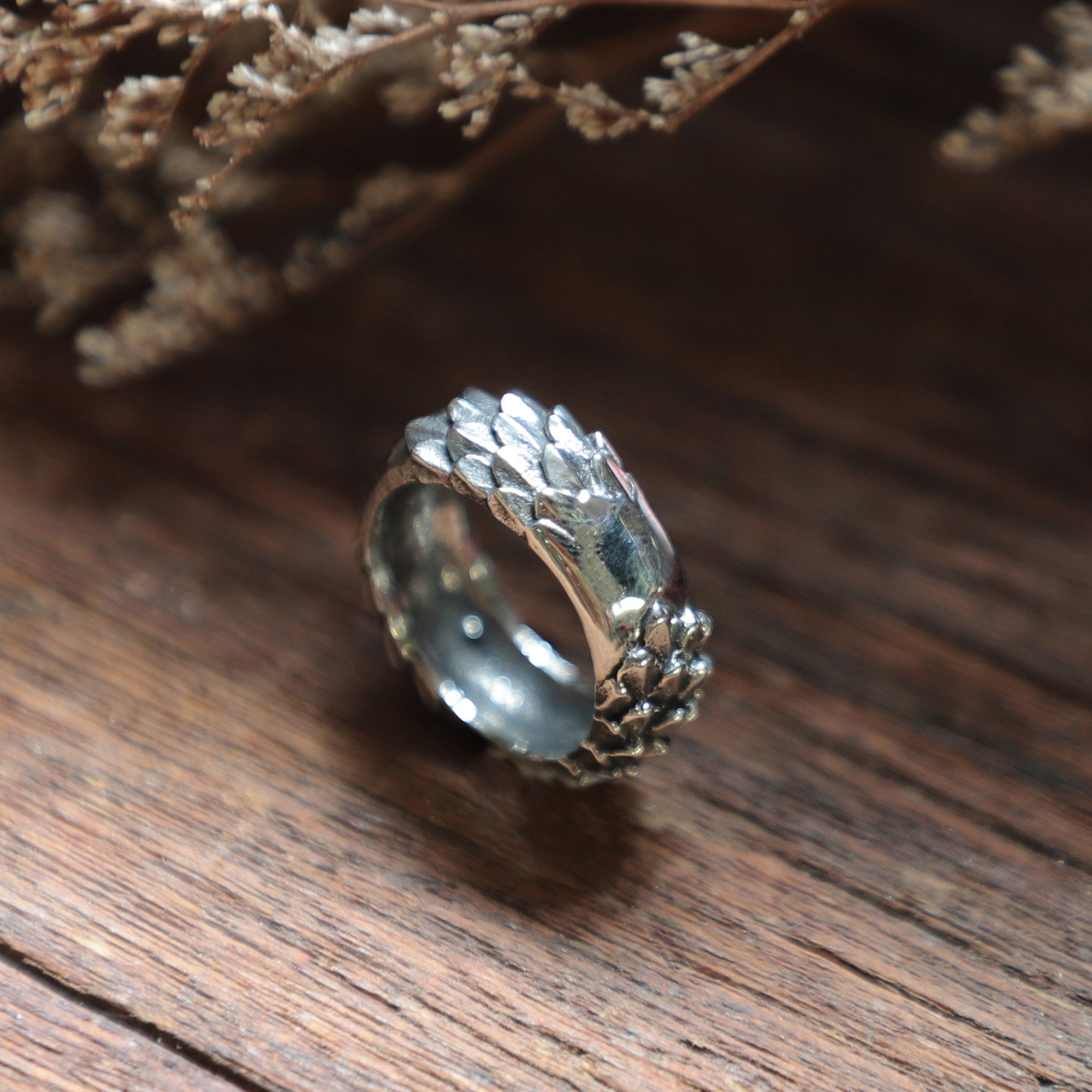 Dragon scales ring for unisex made of sterling silver 925 | Etsy