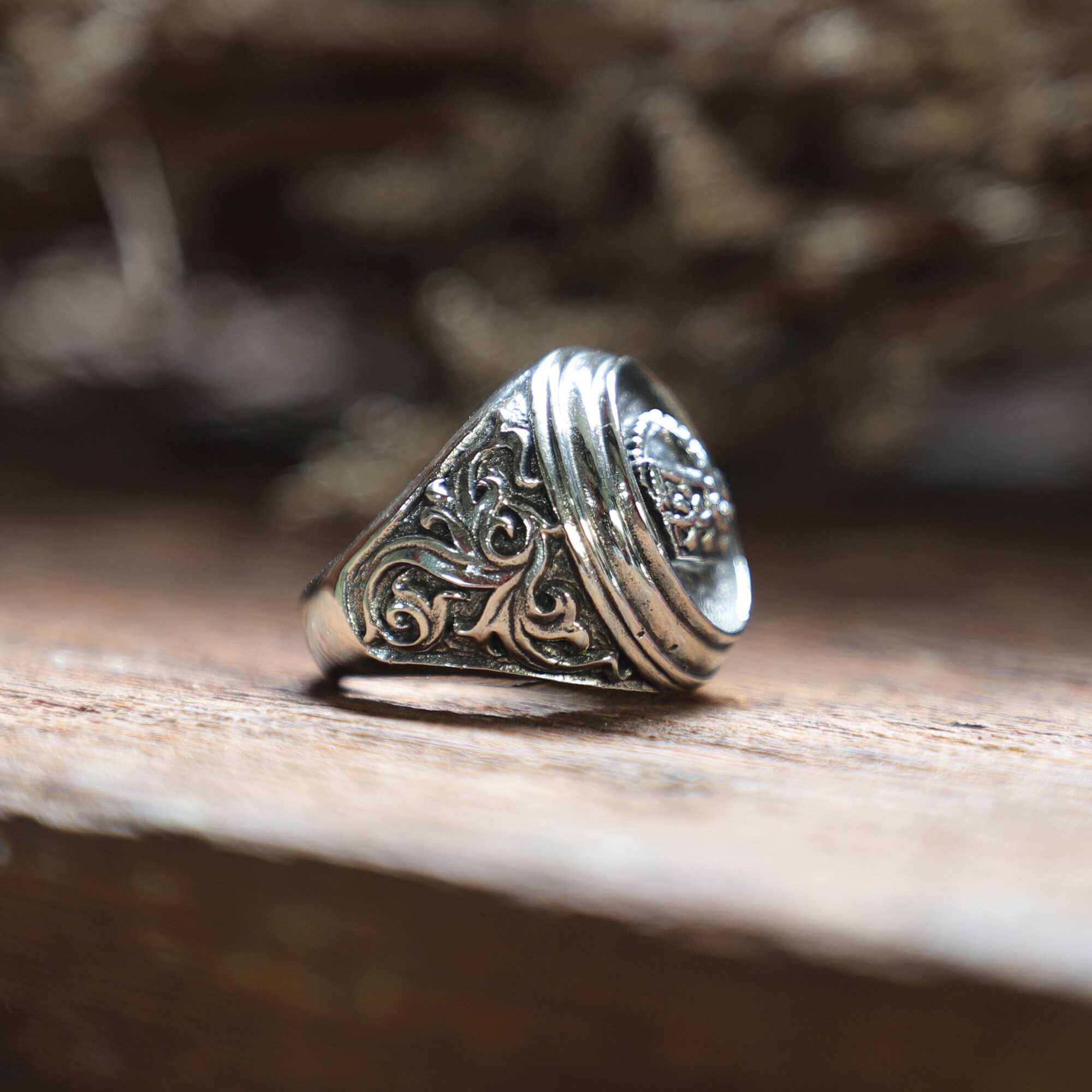 King Crown Ring for Men Made of Sterling Silver 925 Gothic | Etsy