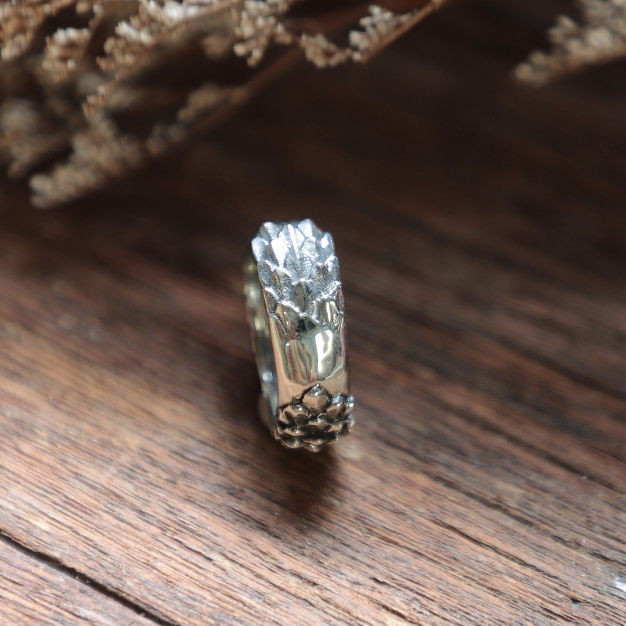 Dragon scales ring for unisex made of sterling silver 925 | Etsy