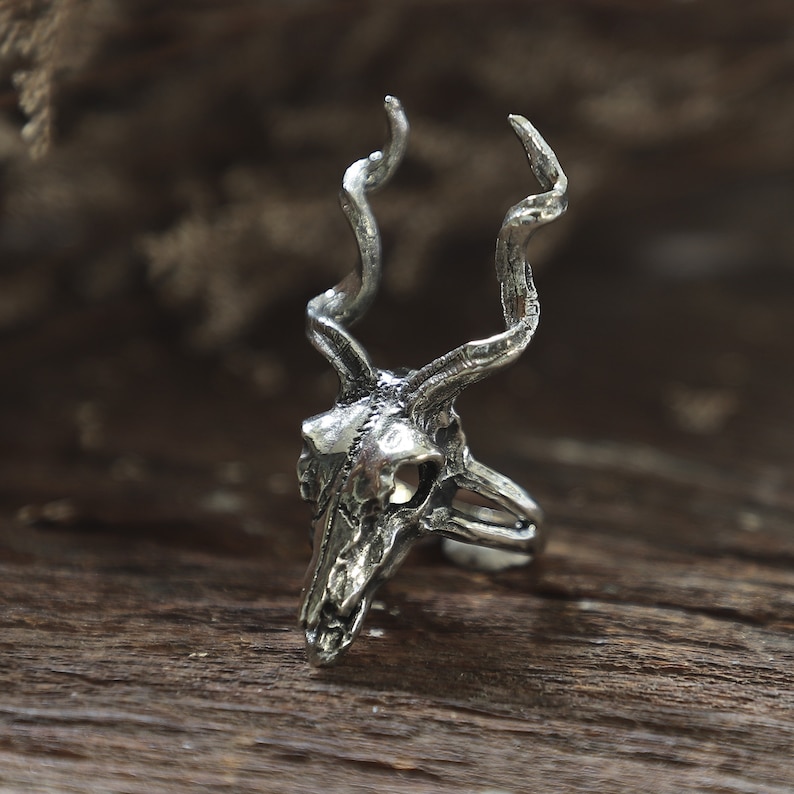 Deer Skull Ring for Women Made of Sterling Silver 925 Bohemian Style - Etsy