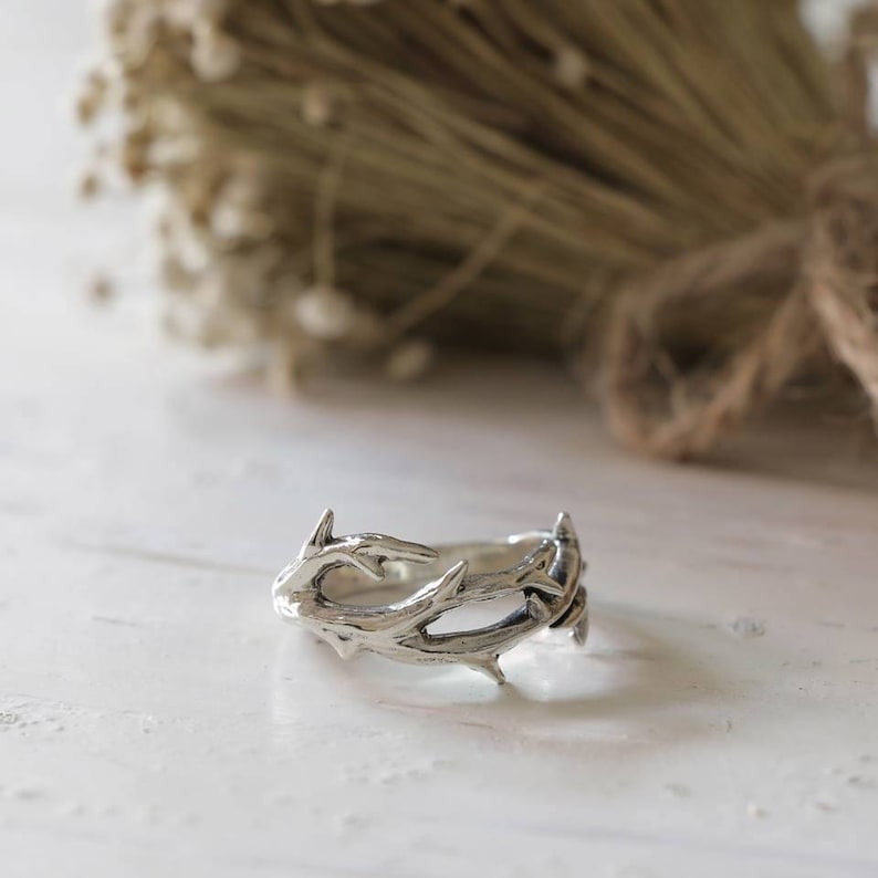 Crown of thorns ring for women made of sterling silver 925 | Etsy