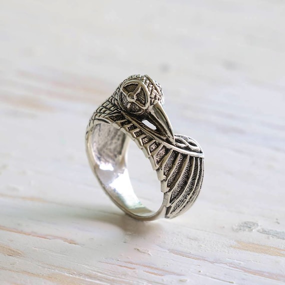 Odin Ravens Ring for Unisex Made of Sterling Silver 925 Viking - Etsy