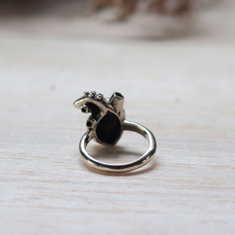 Human Heart Ring for Unisex Made of Sterling Silver 925 - Etsy