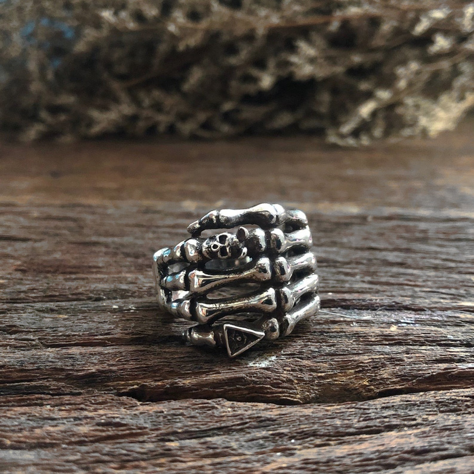 Finger Bone Ring for Men Made of Sterling Silver 925 Biker Style - Etsy