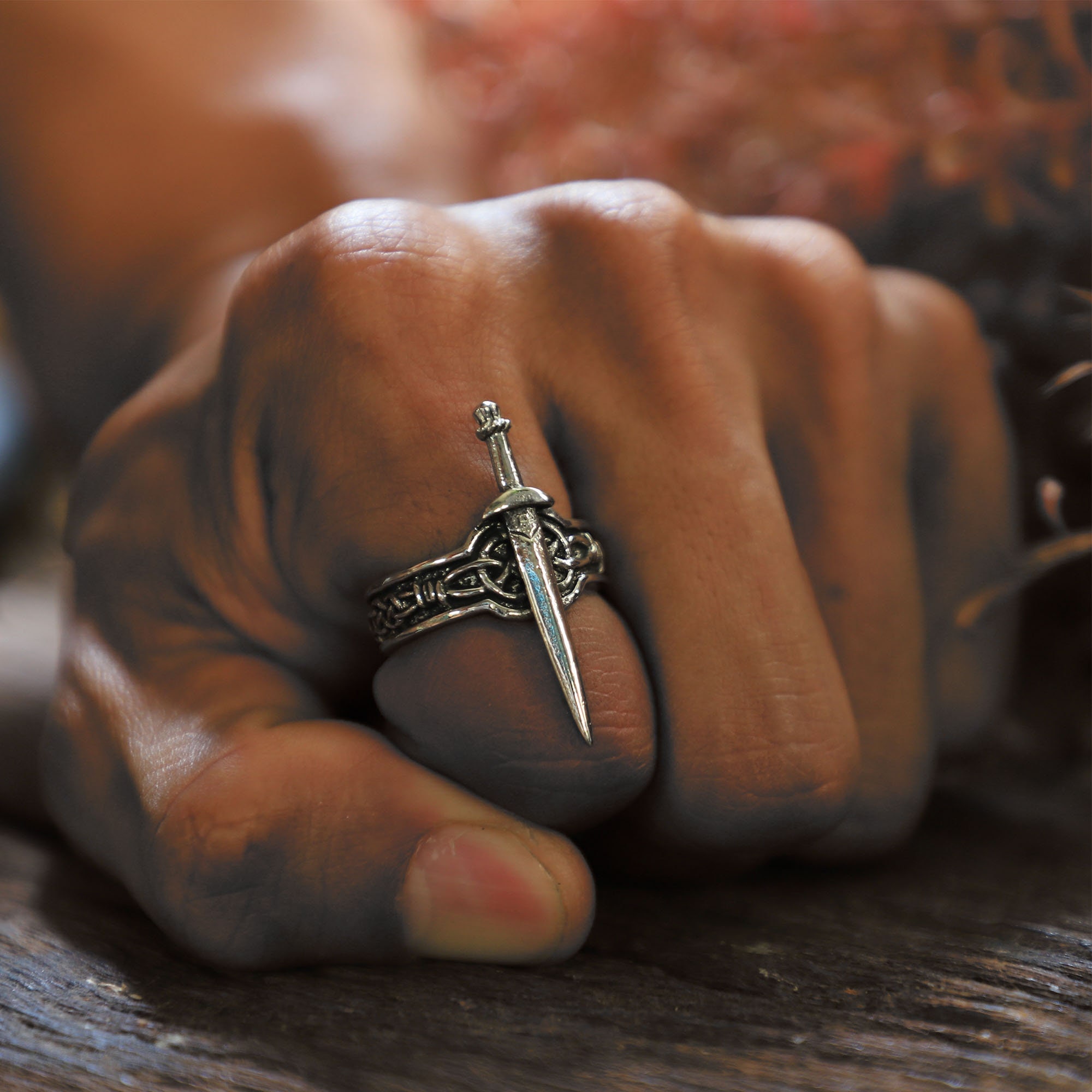 Medieval Sword Ring for Men Made of Sterling Silver 925 Viking - Etsy ...