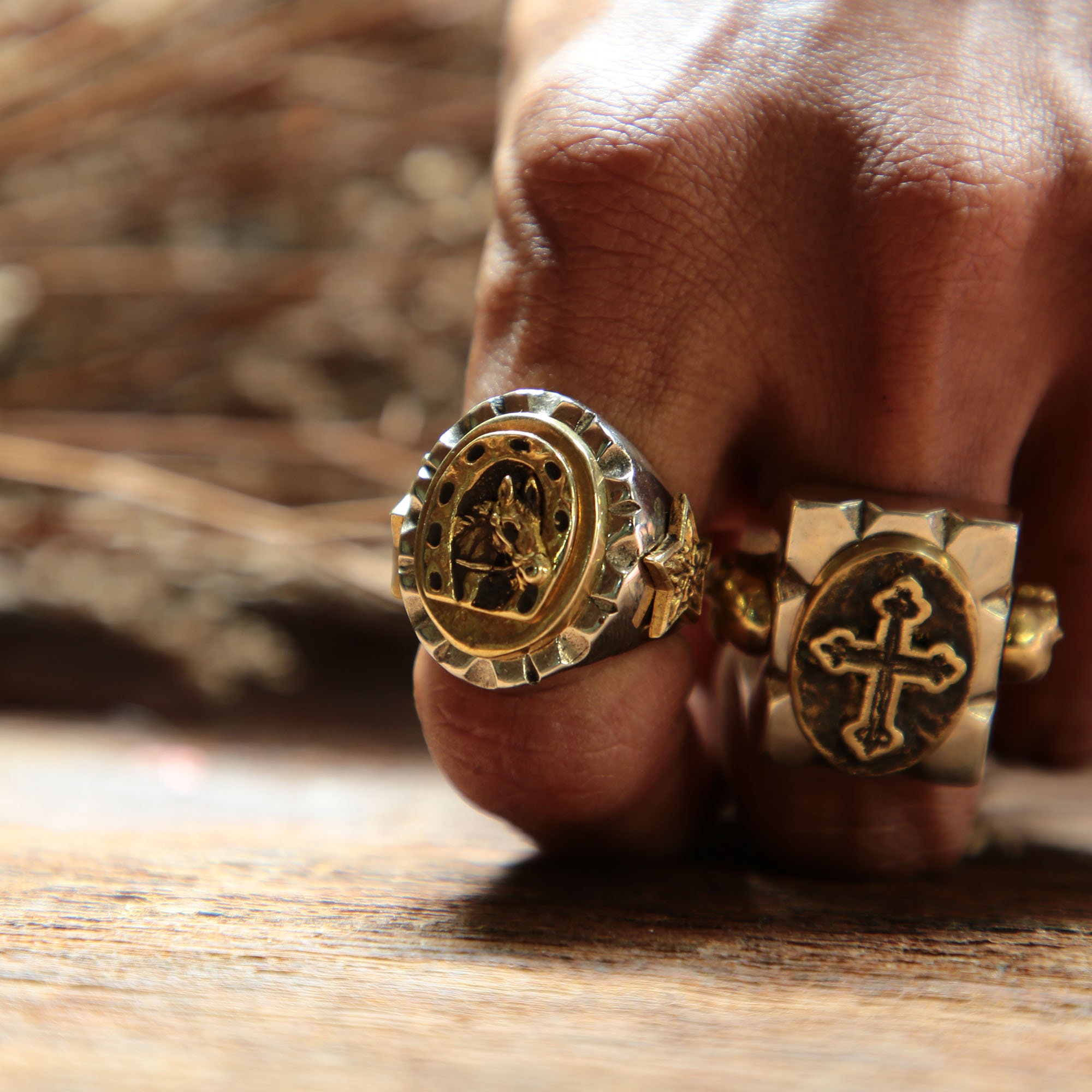 Horseshoe Star Mexican Ring for Men Made of Sterling Silver | Etsy