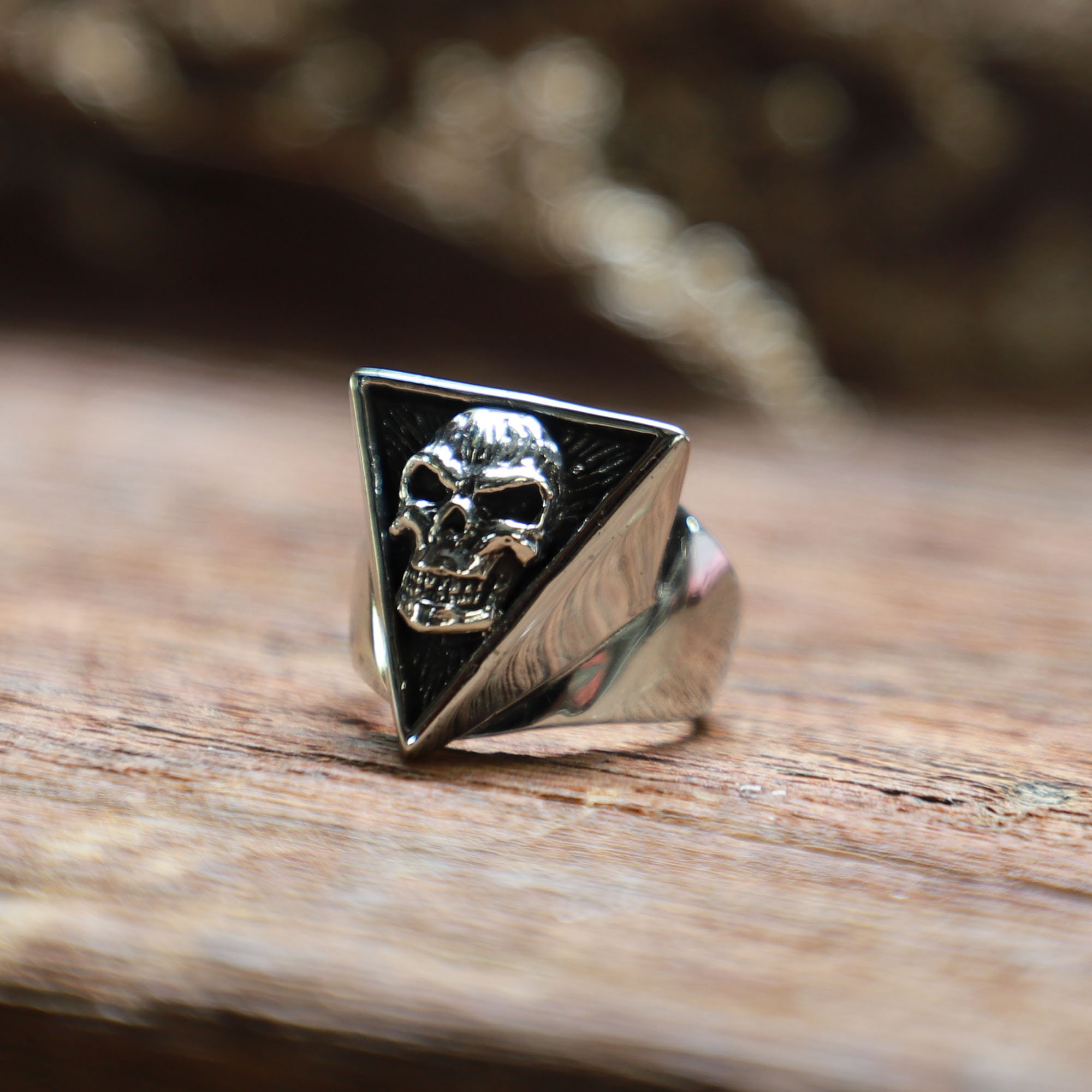 Illuminati Skull Ring for Men Made of Sterling Silver 925 Punk | Etsy
