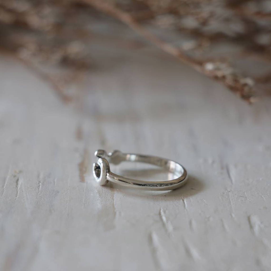 Three 3 ring custom number for women made of sterling silver | Etsy