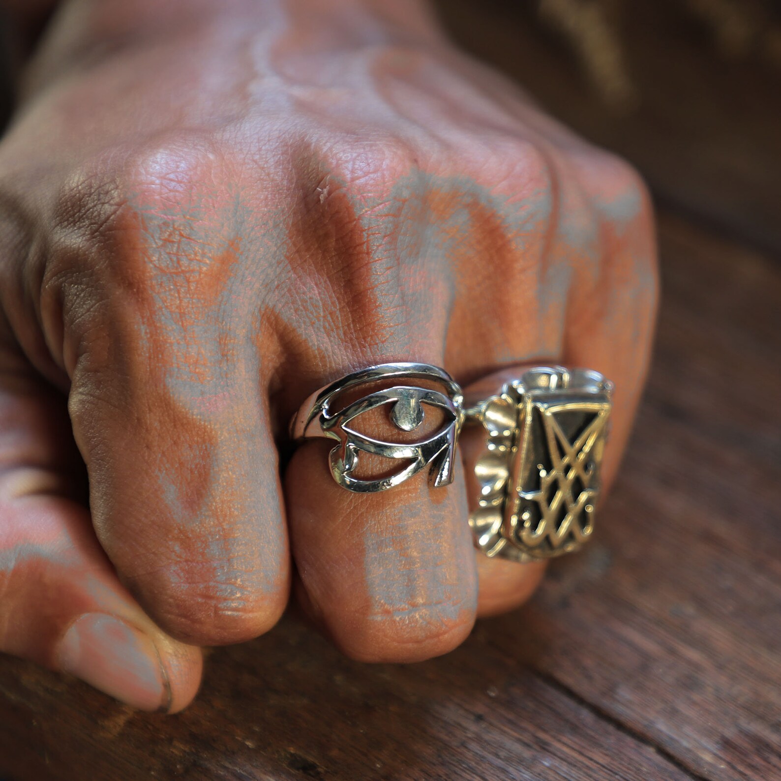 Egyptian Eye of Horus Ring for Men Made of Sterling Silver 925 | Etsy