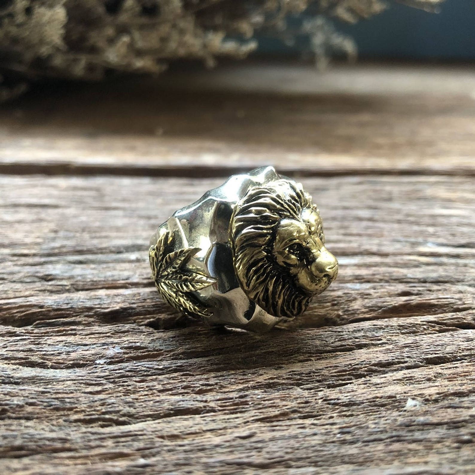 Rasta Lion of Judah Ring for Unisex Made of Sterling Silver | Etsy