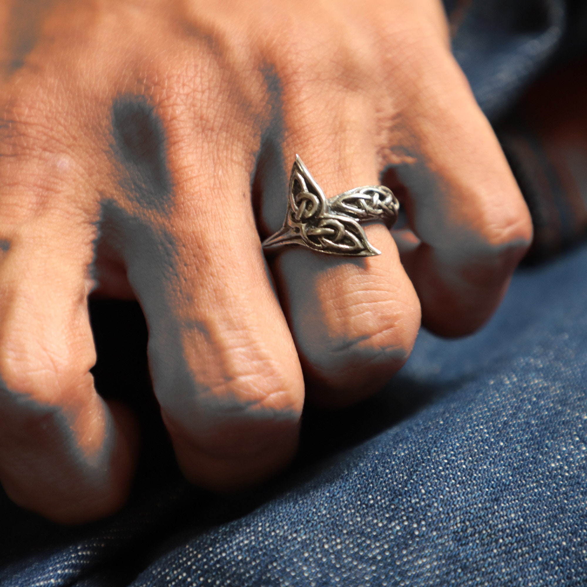 Mermaid ring for unisex made of sterling silver 925 viking | Etsy