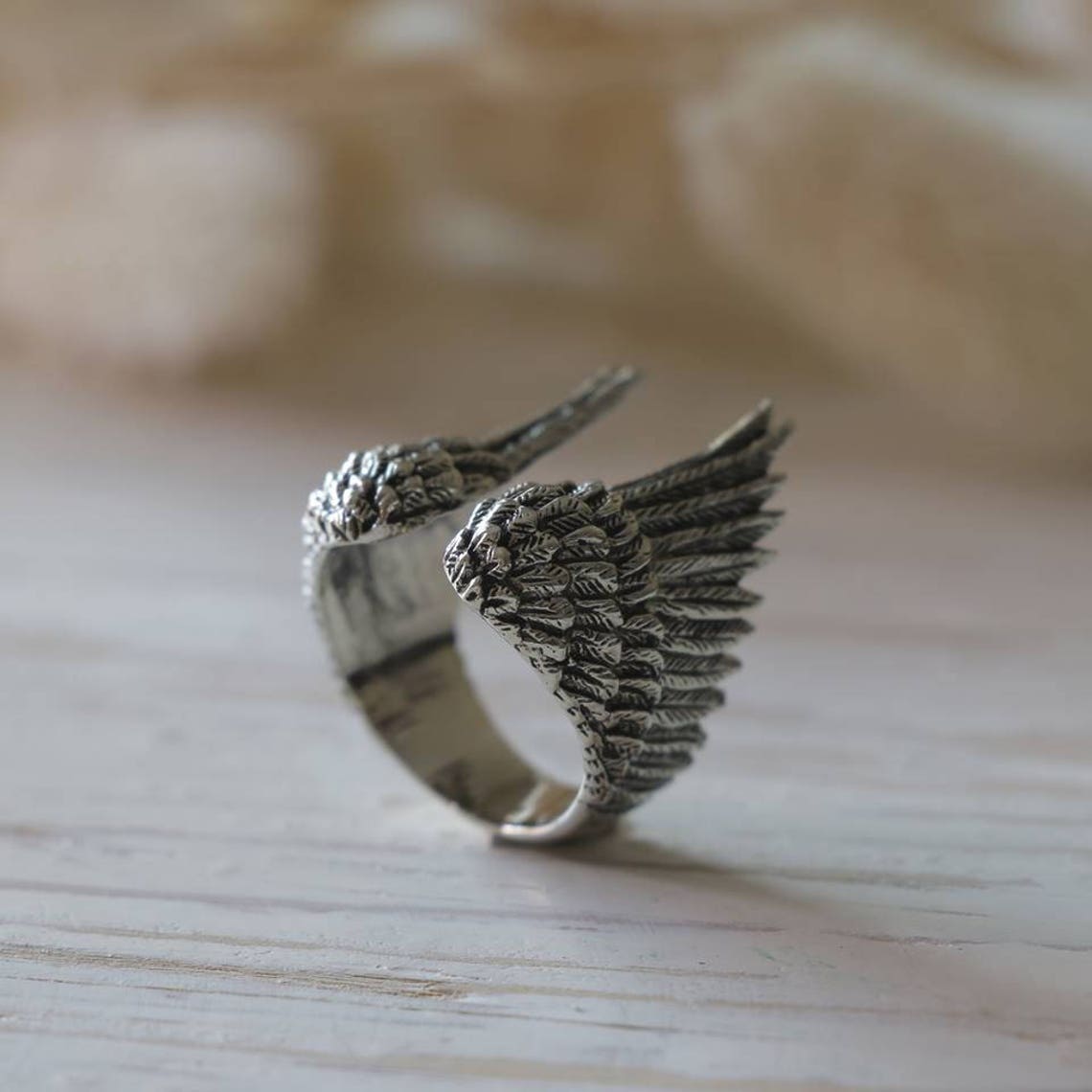 Angel Wings Ring for Women Made of Sterling Silver 925 - Etsy