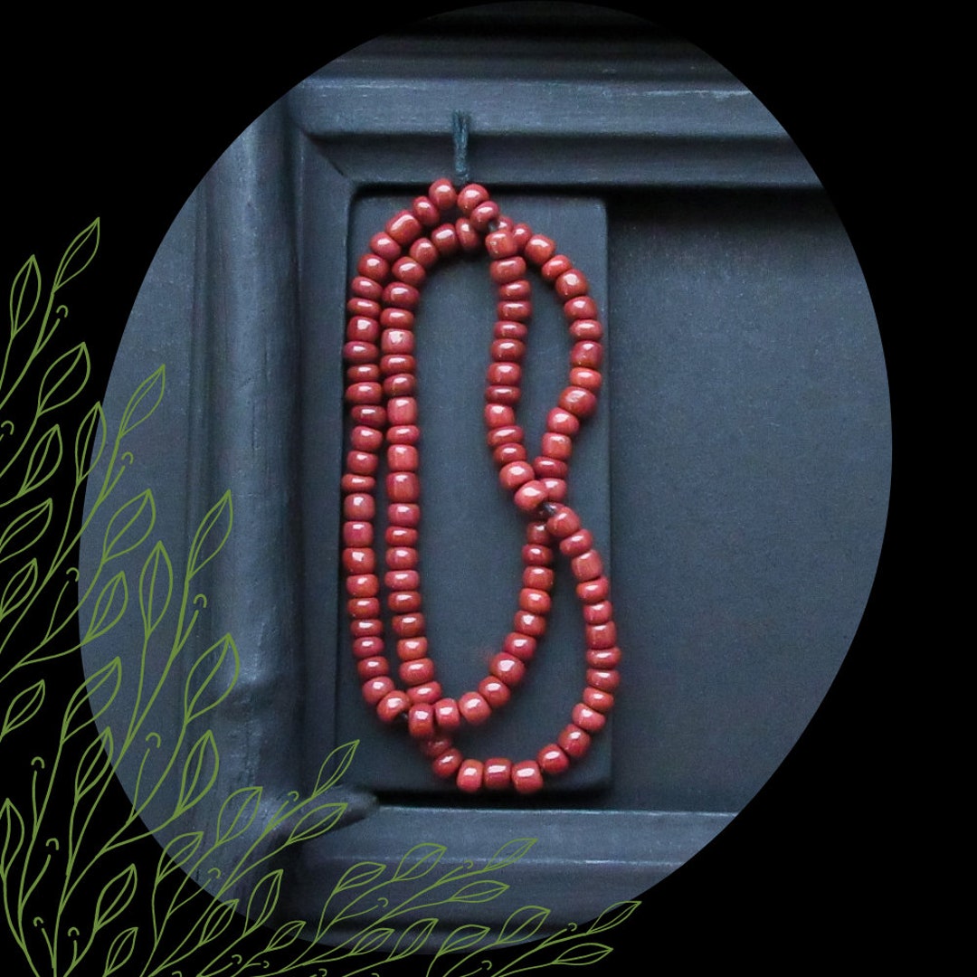 African Trade Irregular Glass Seed Bead/rustic Warm Brown/3-5mm/pkg. 12 ...