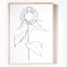 Sunflower Print, One Line Art Print, Autumn Decor, Sunflower Gift ...