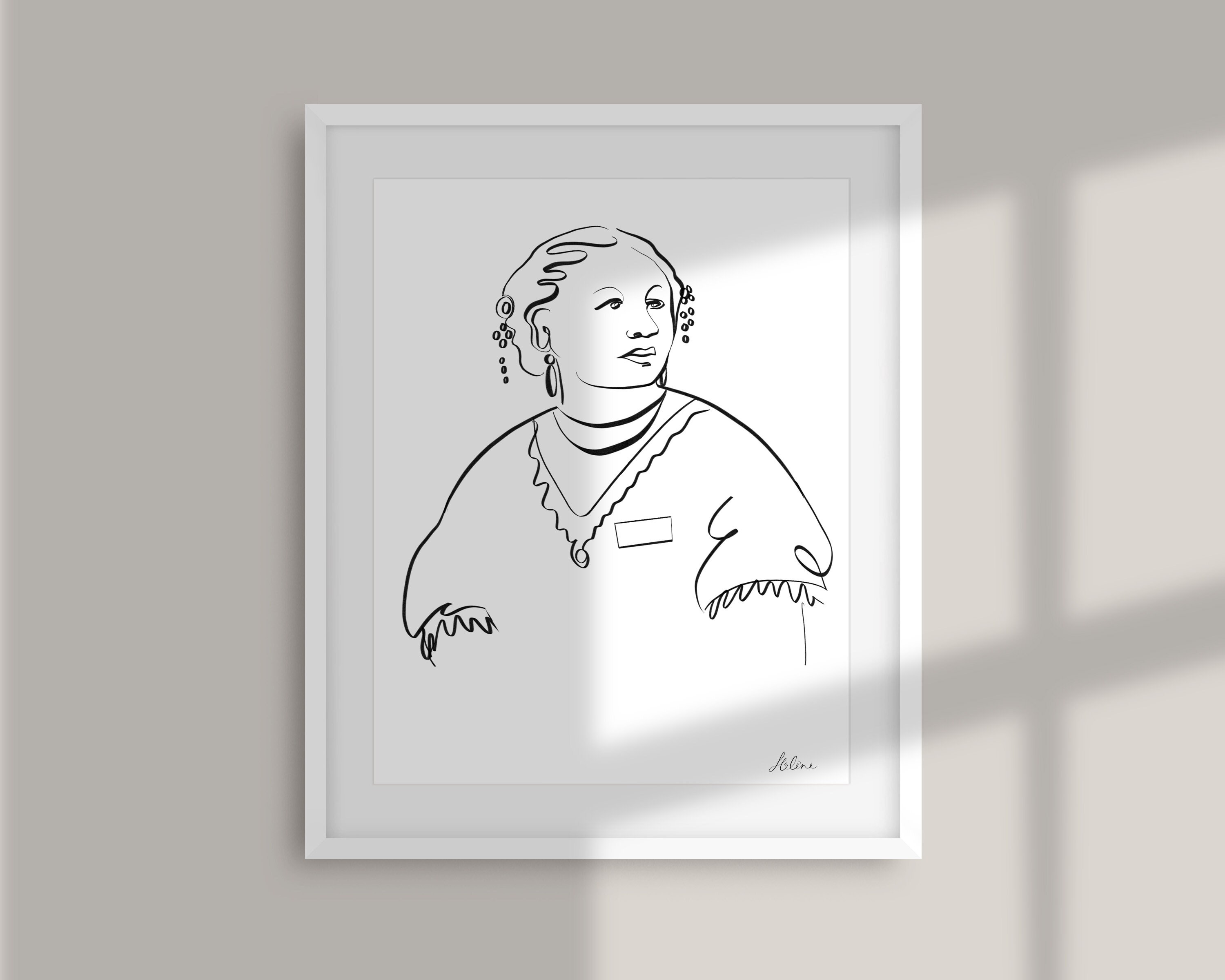 Mary Seacole Line Drawing British Jamaican Woman Print Nurse | Etsy