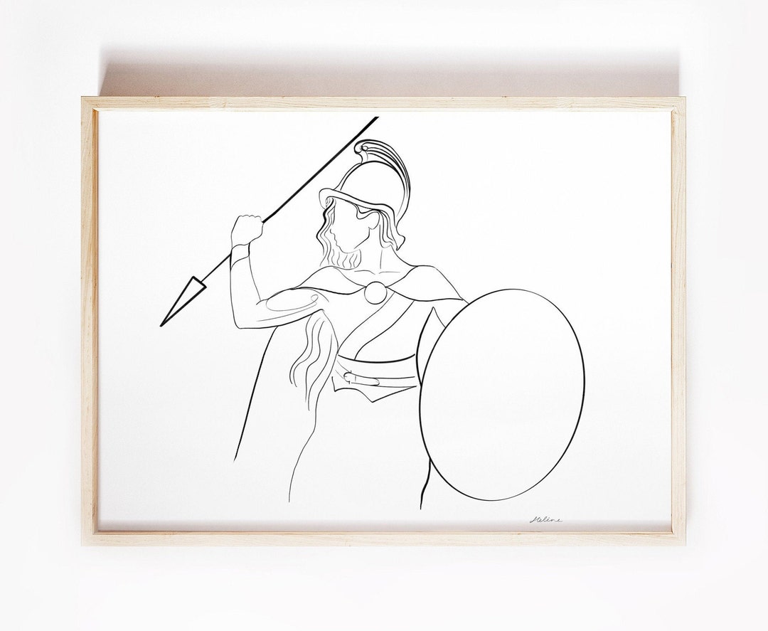 Boudica Line Art Print, Boudicca Warrior Woman, Queen of British Celtic ...