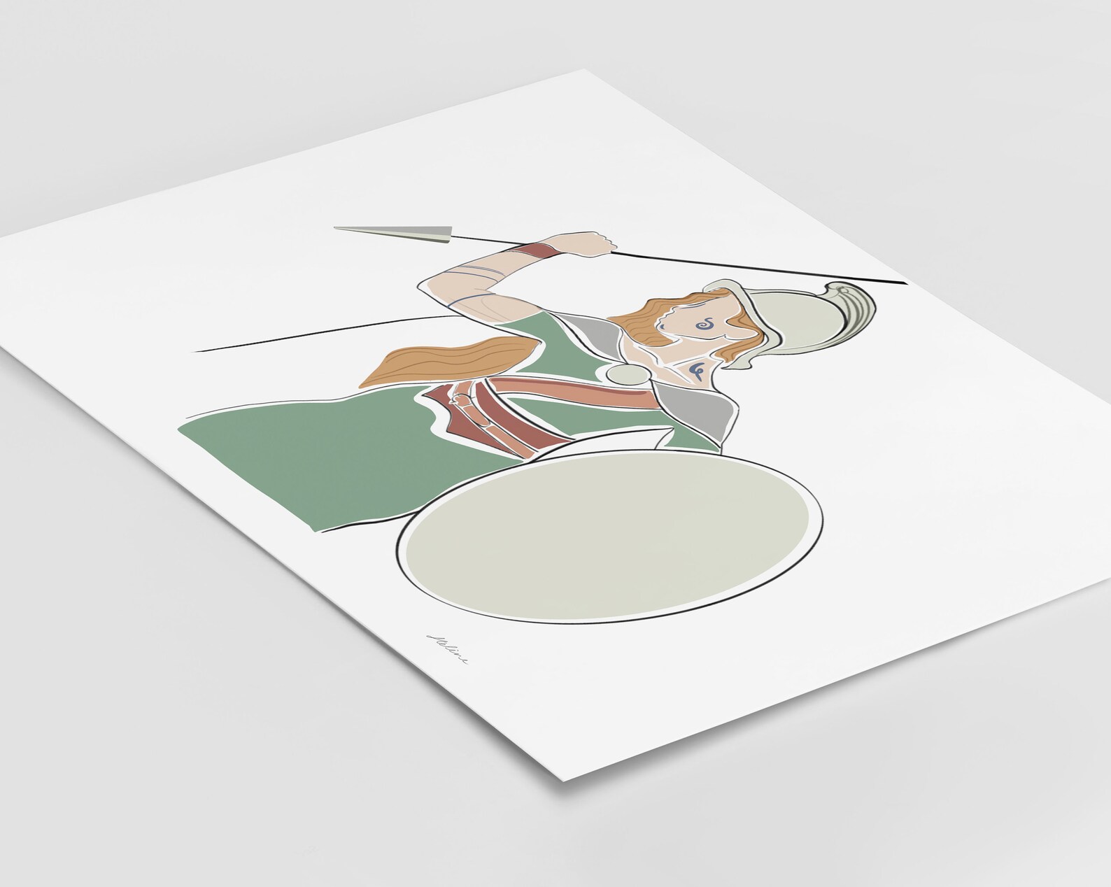 Boudica Line Art Print Boudicca Warrior Woman Queen of | Etsy