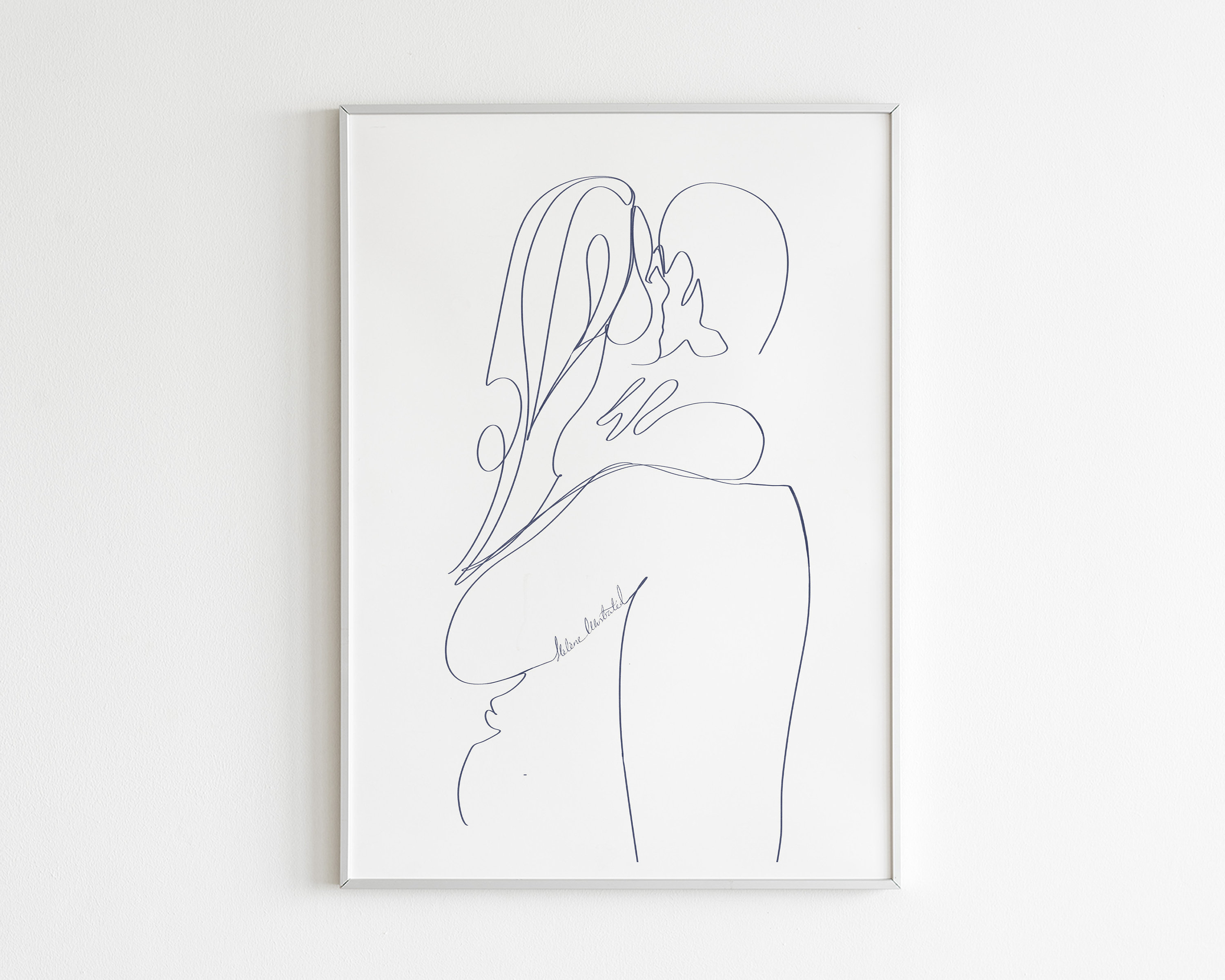 Abstract Couple Line Art Romantic Couple One Line Art One - Etsy UK