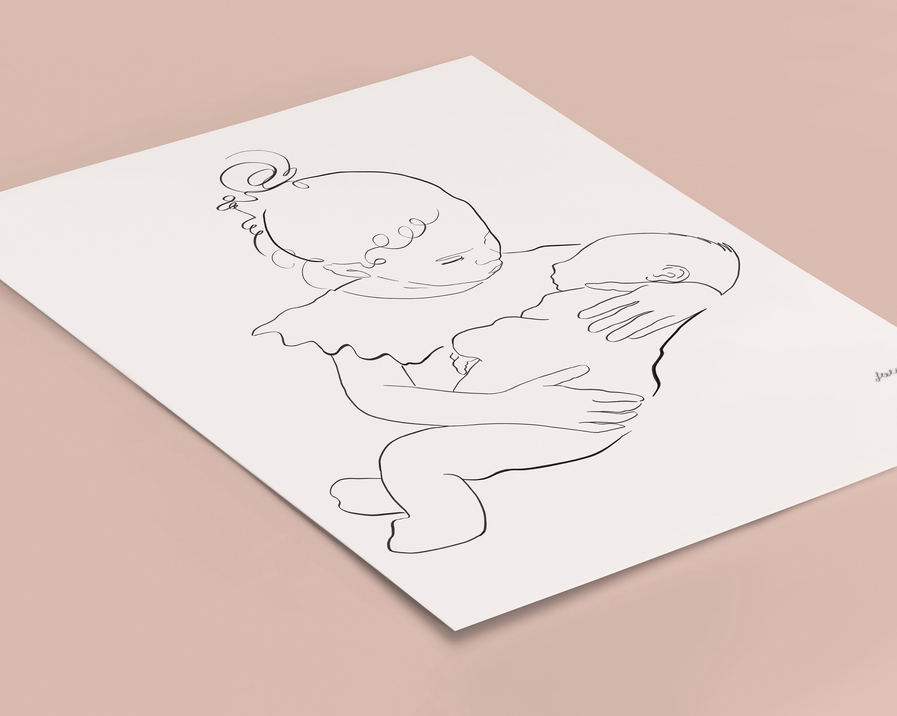 Big Sister Little Brother Line Art Print Brothers Gift | Etsy