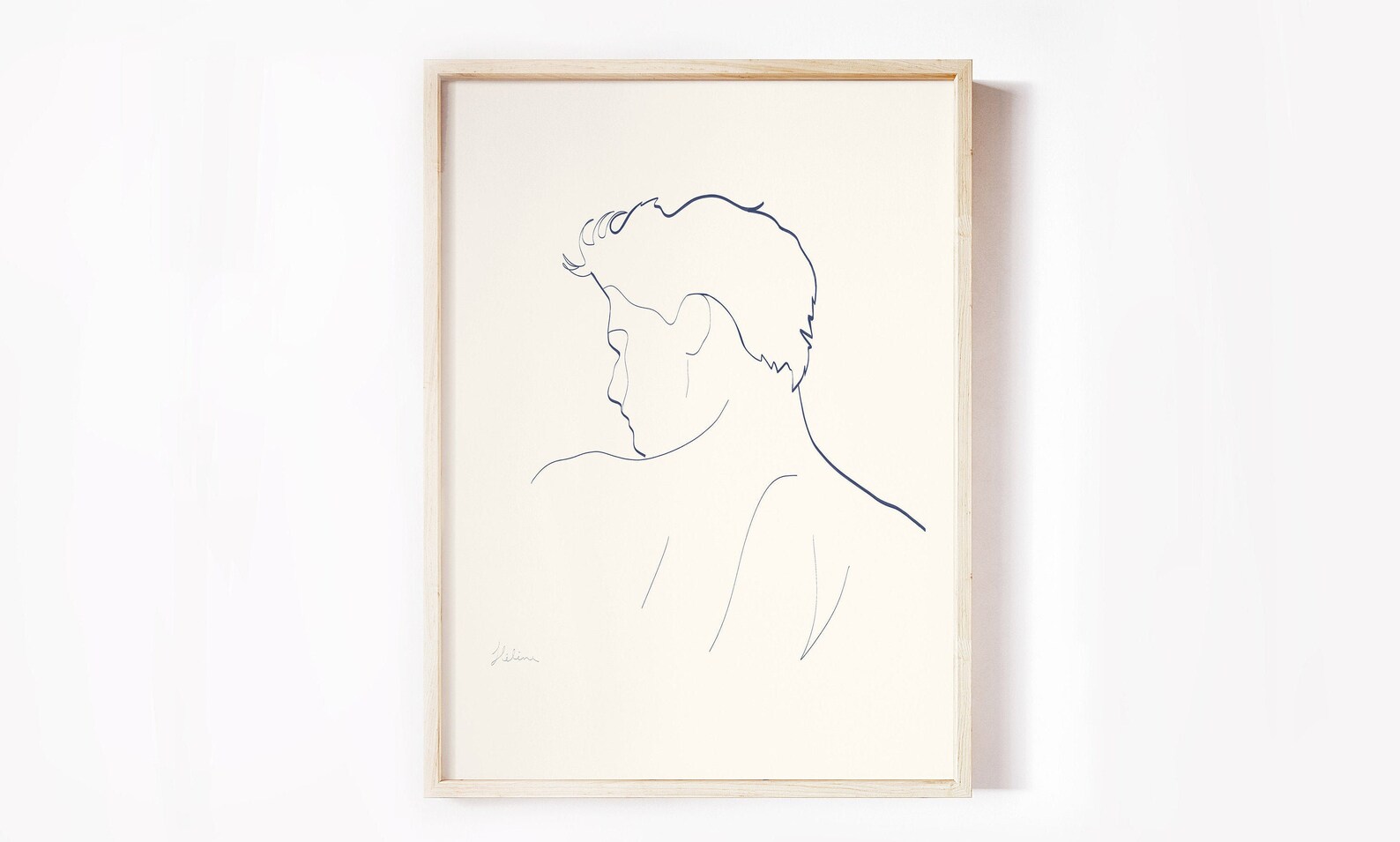 Male Line Drawing Portrait Gay Art Masculine Prints Gift - Etsy UK