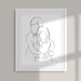 Big Brother Little Sister Line Art Print Brother Gift Family - Etsy