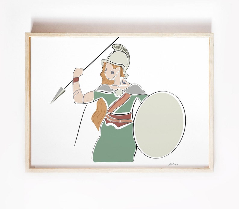 Boudica Line Art Print Boudicca Warrior Woman Queen of - Etsy UK