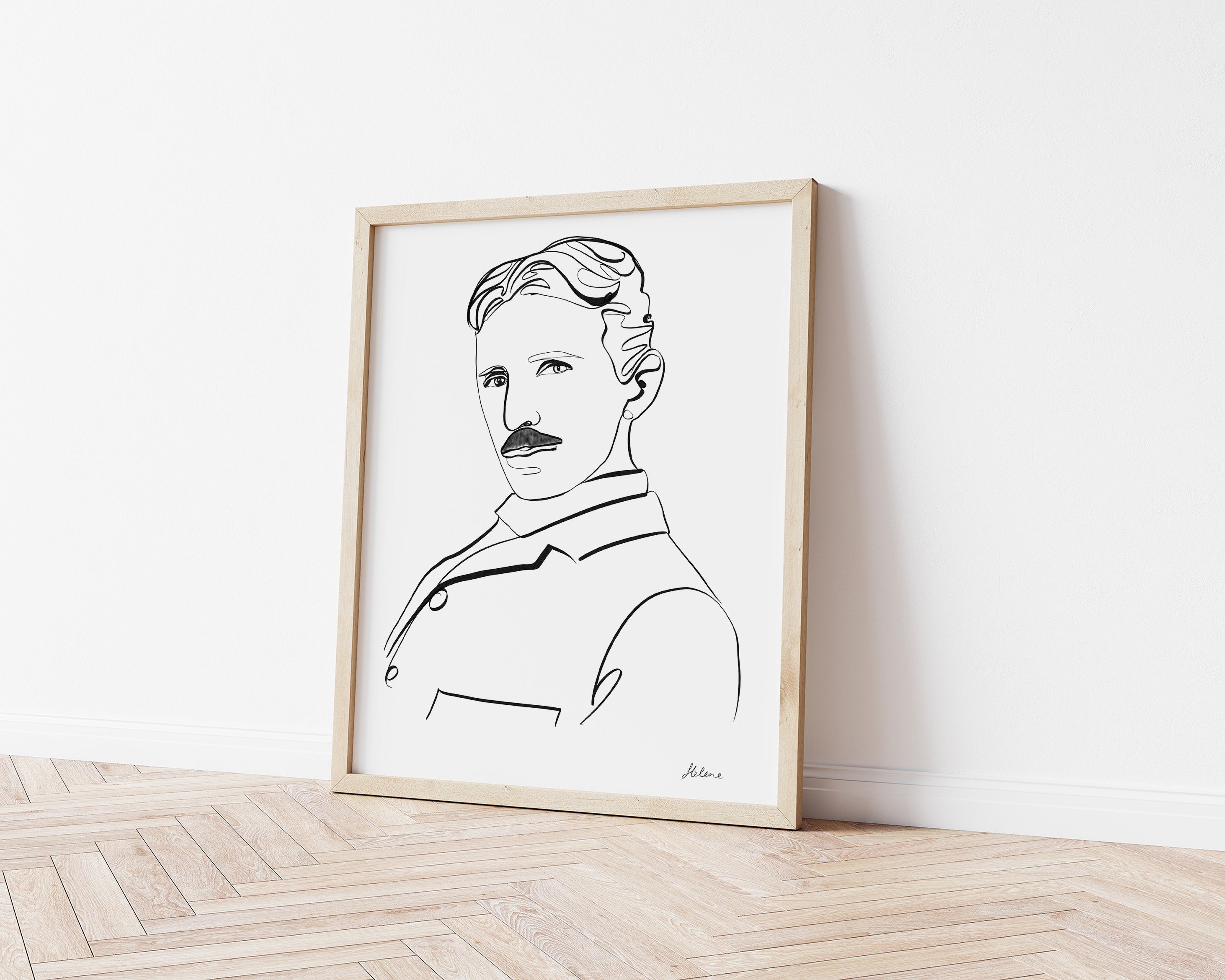 Nikola Tesla Print Futurist Tesla Minimalist Abstract | Etsy