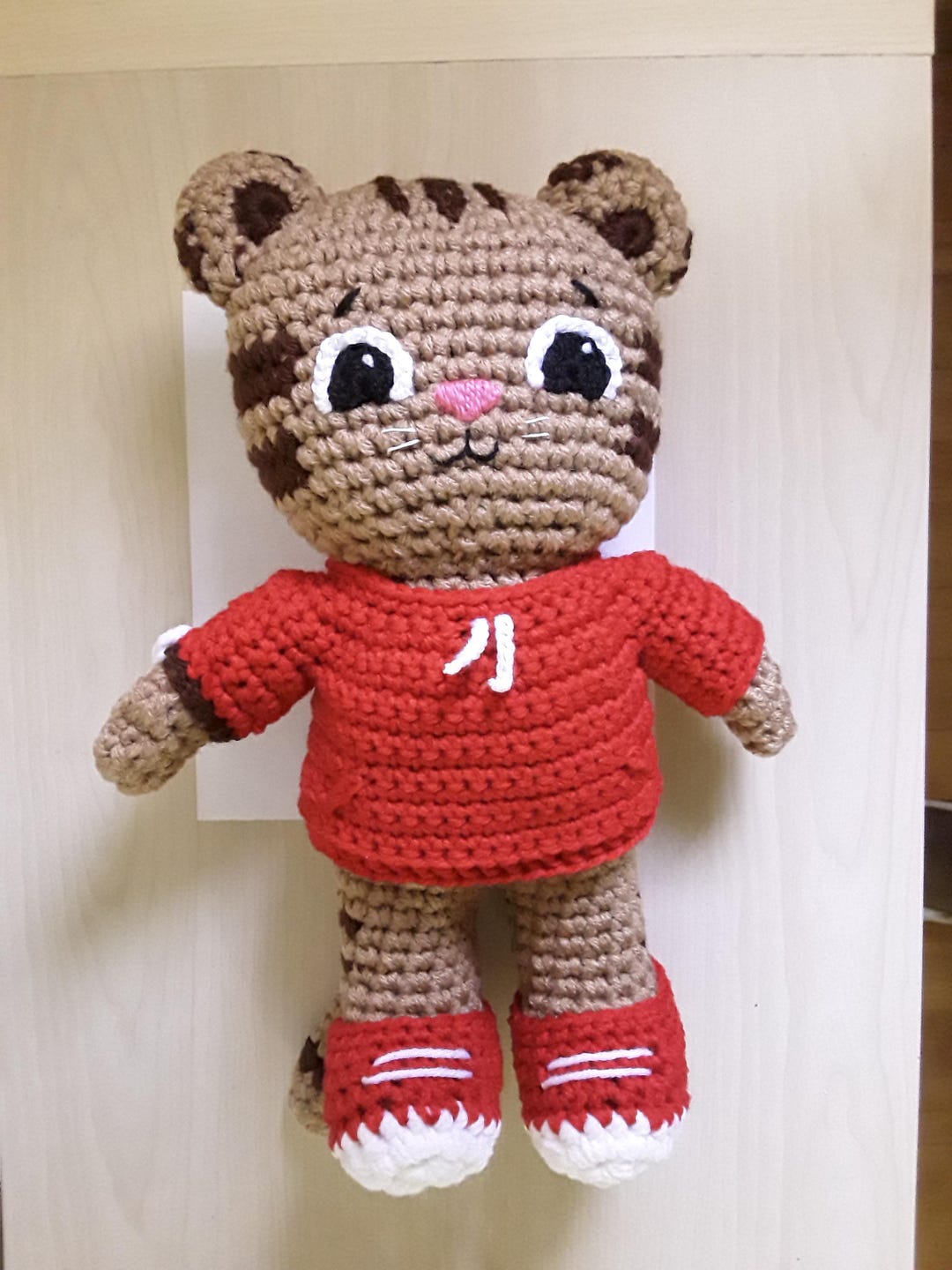 Daniel Tiger Doll Sweater and Doll, Handmade Crochet, Stuffed Animal ...