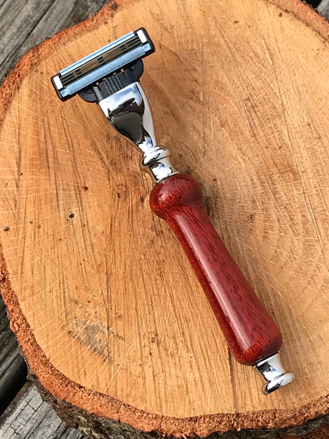 Turned, Wooden, Razor Handle for Gillette Mach 3 Blades - Etsy