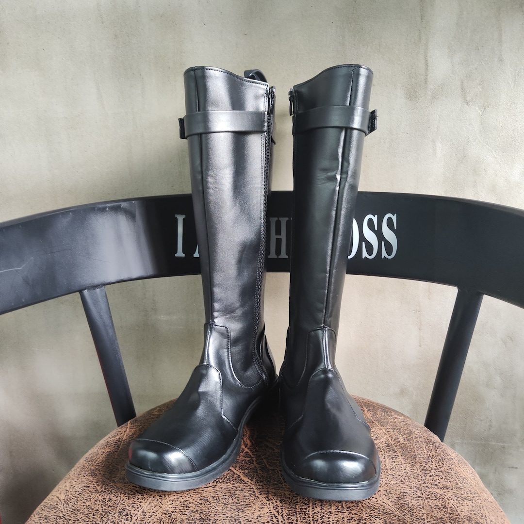 The Last Jedi Poe Dameron Boots Cosplay Men Black Shoes - Etsy