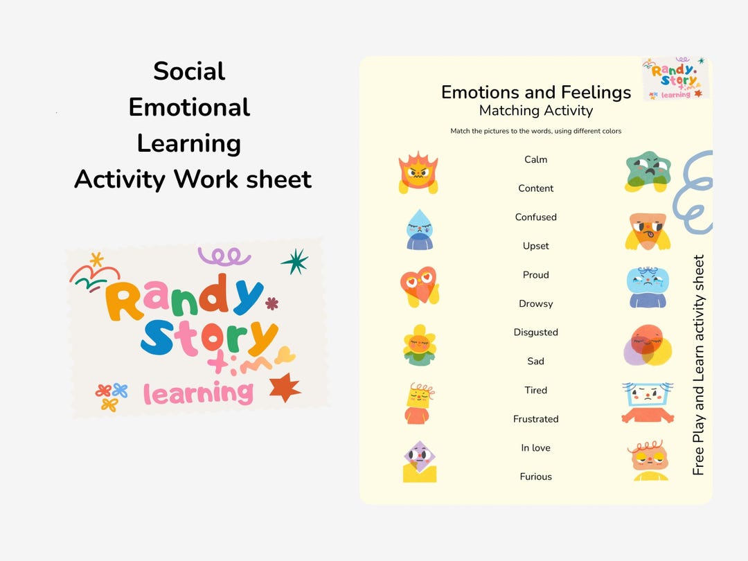 Emotions and Feelings Matching Activity for Kids | SEL Starter Pack ...