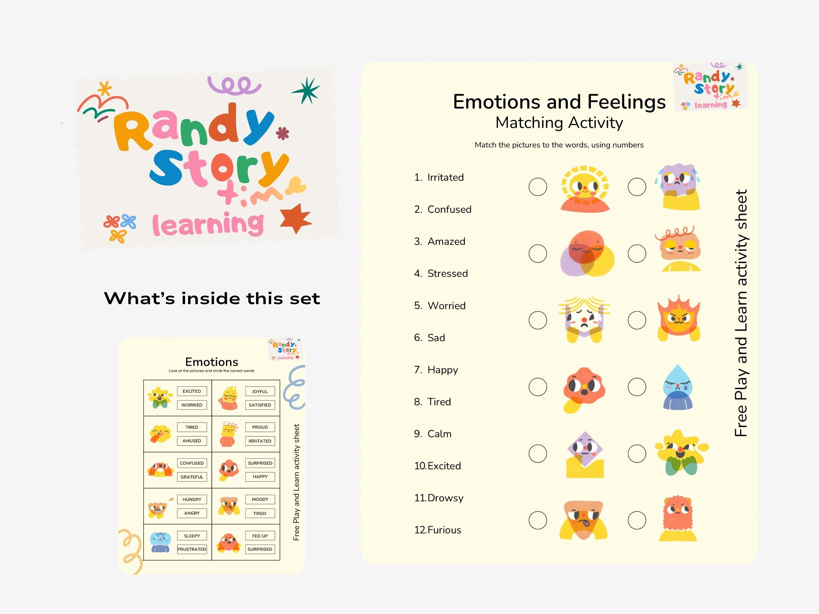 Emotions and Feelings Matching Activity for Kids | SEL Starter Pack ...