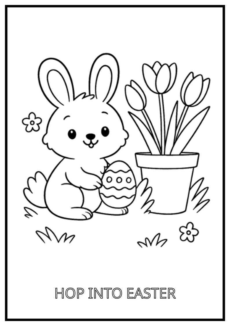 Easter Coloring Pages for Preschool Kids | 30 Easter Designs (digital ...