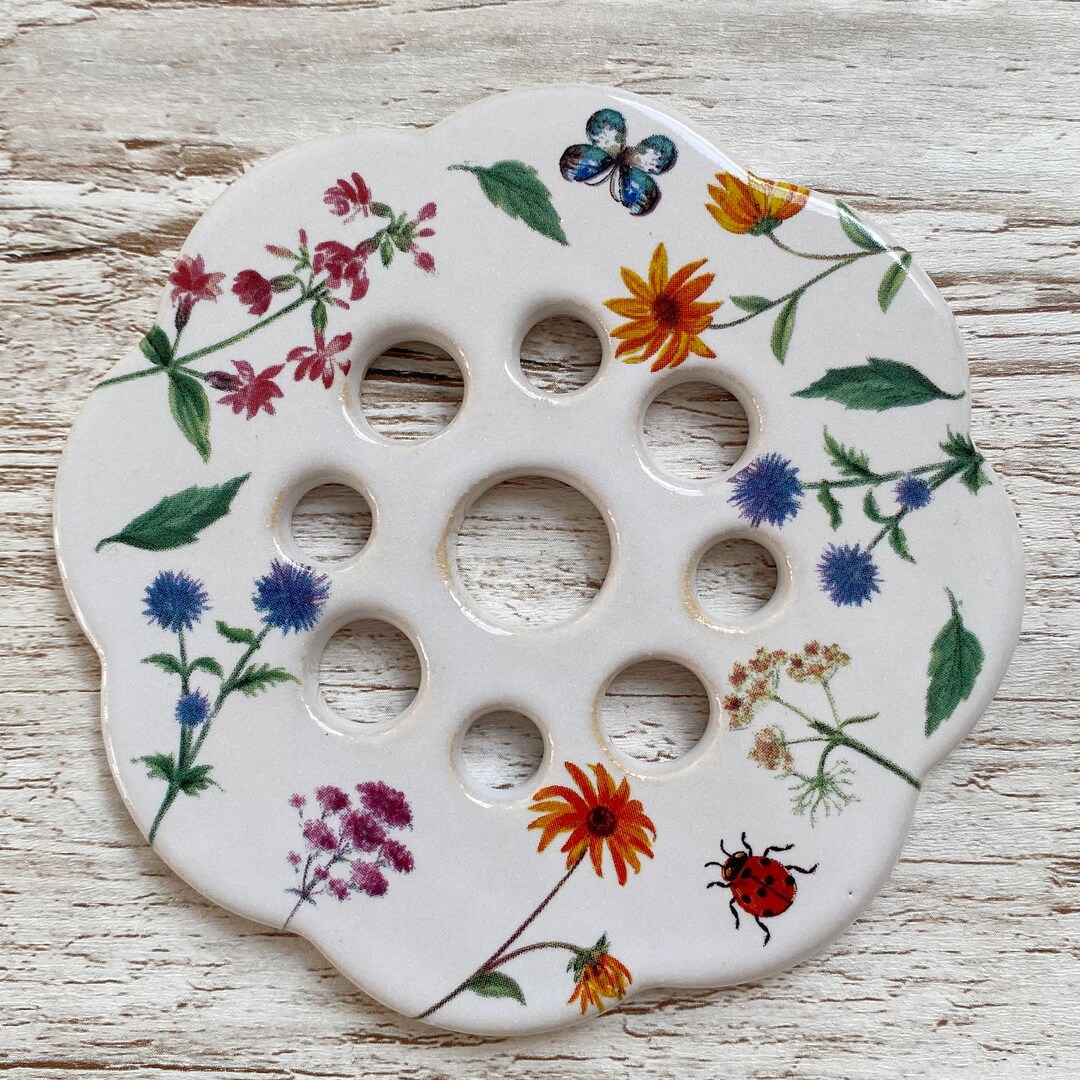 Flower Arranging Frog - Special Edition Handmade Ceramic Flower Frog ...