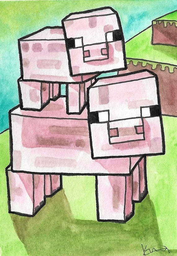 How To Draw A Minecraft Pig