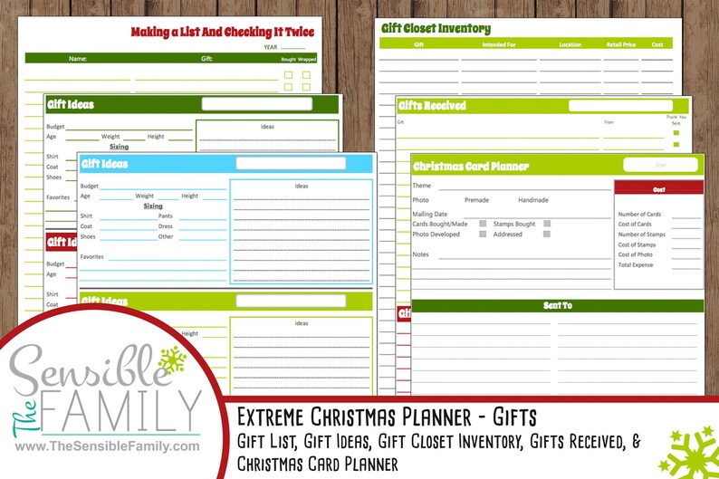 EXTREME Christmas Holiday Organization and Budget Printable Planner - Etsy