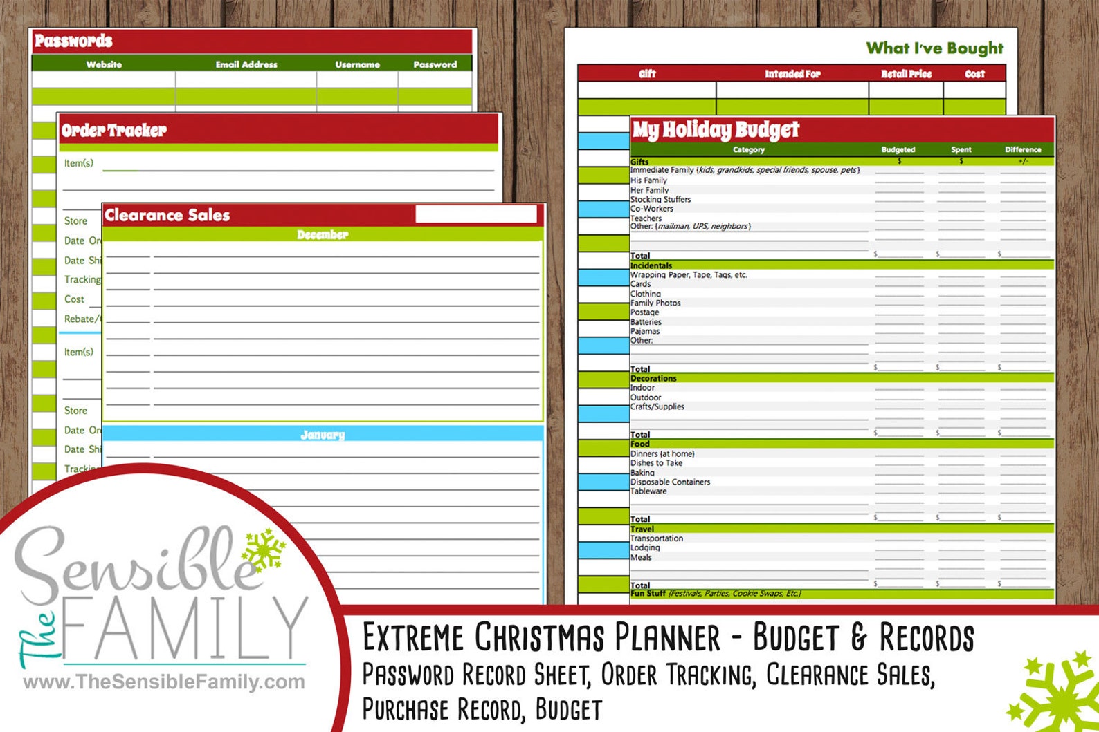 EXTREME Christmas Holiday Organization and Budget Printable Planner - Etsy