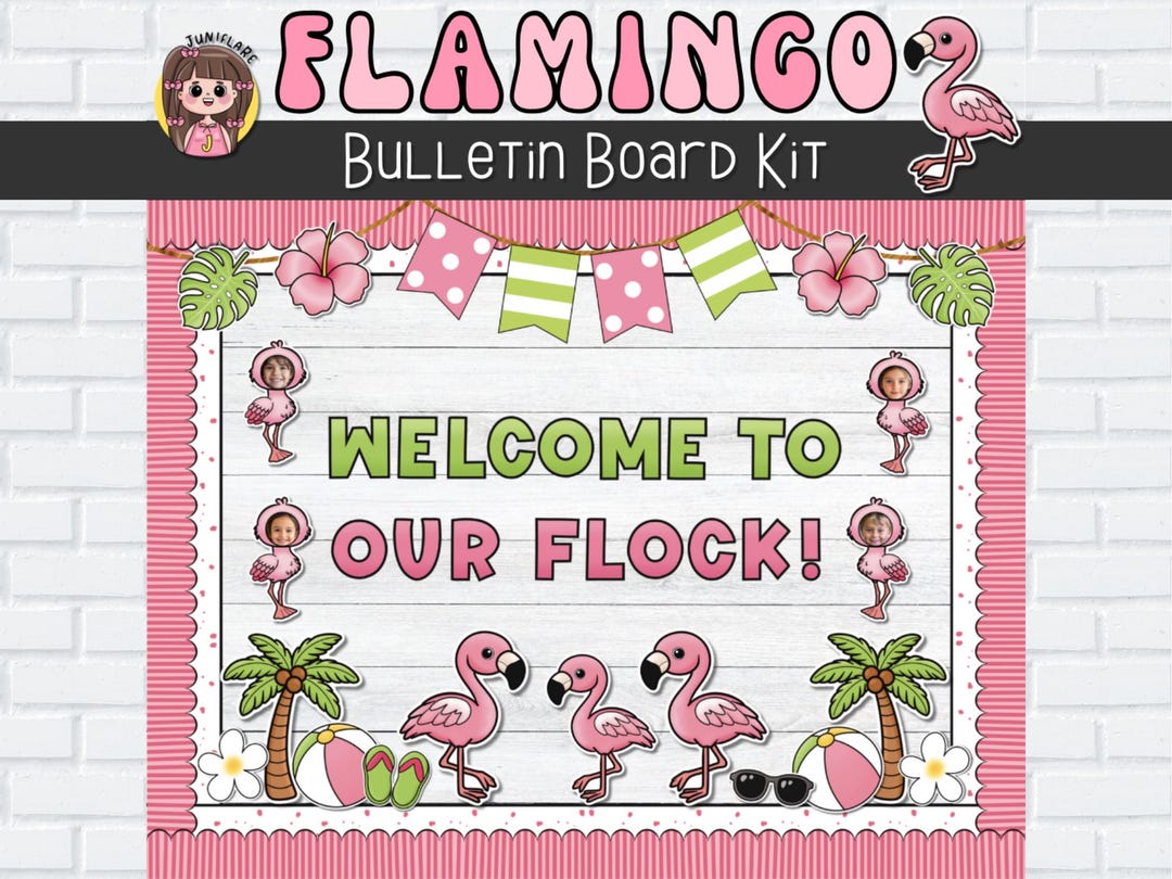 Flamingo Summer Bulletin Board | Back to School Decor | Tropical ...