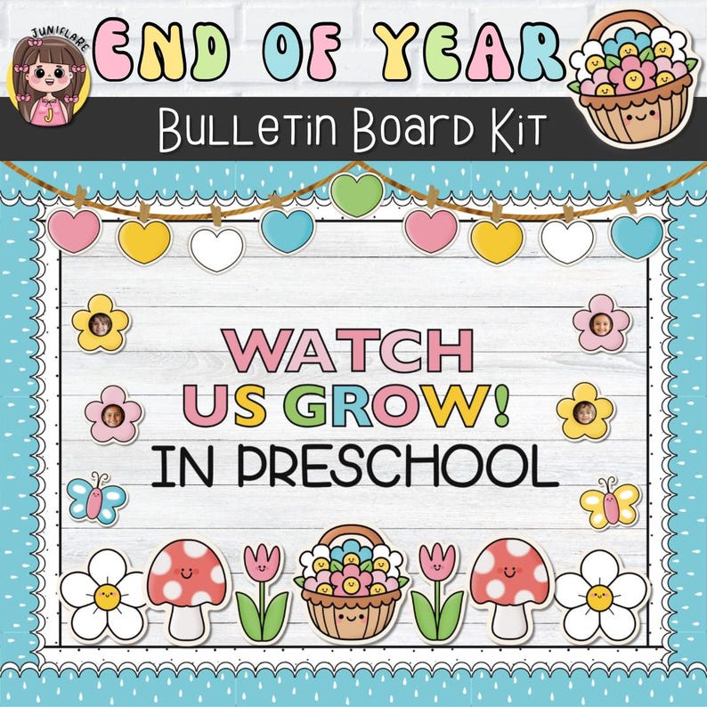 End of Year Bulletin Board | Watch Us Grow Classroom Door Decor ...